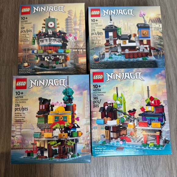 Lego | Toys | Lego Micro Ninjago City Docks Gardens Markets Set Of 4 ...